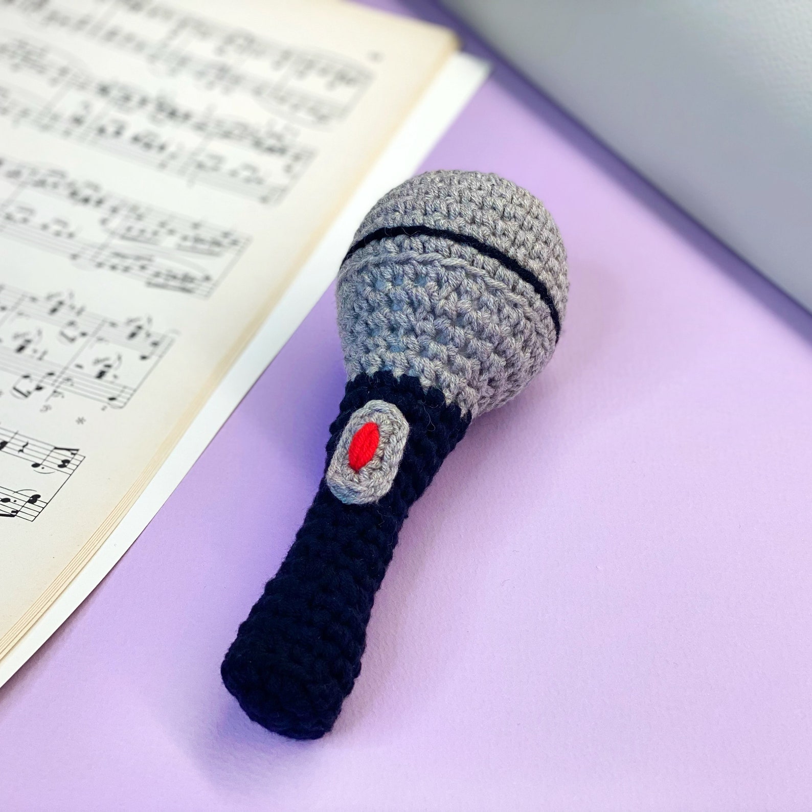 Microphone Rattle Crochet Pattern, Crochet Rattle Pattern, Amigurumi ...