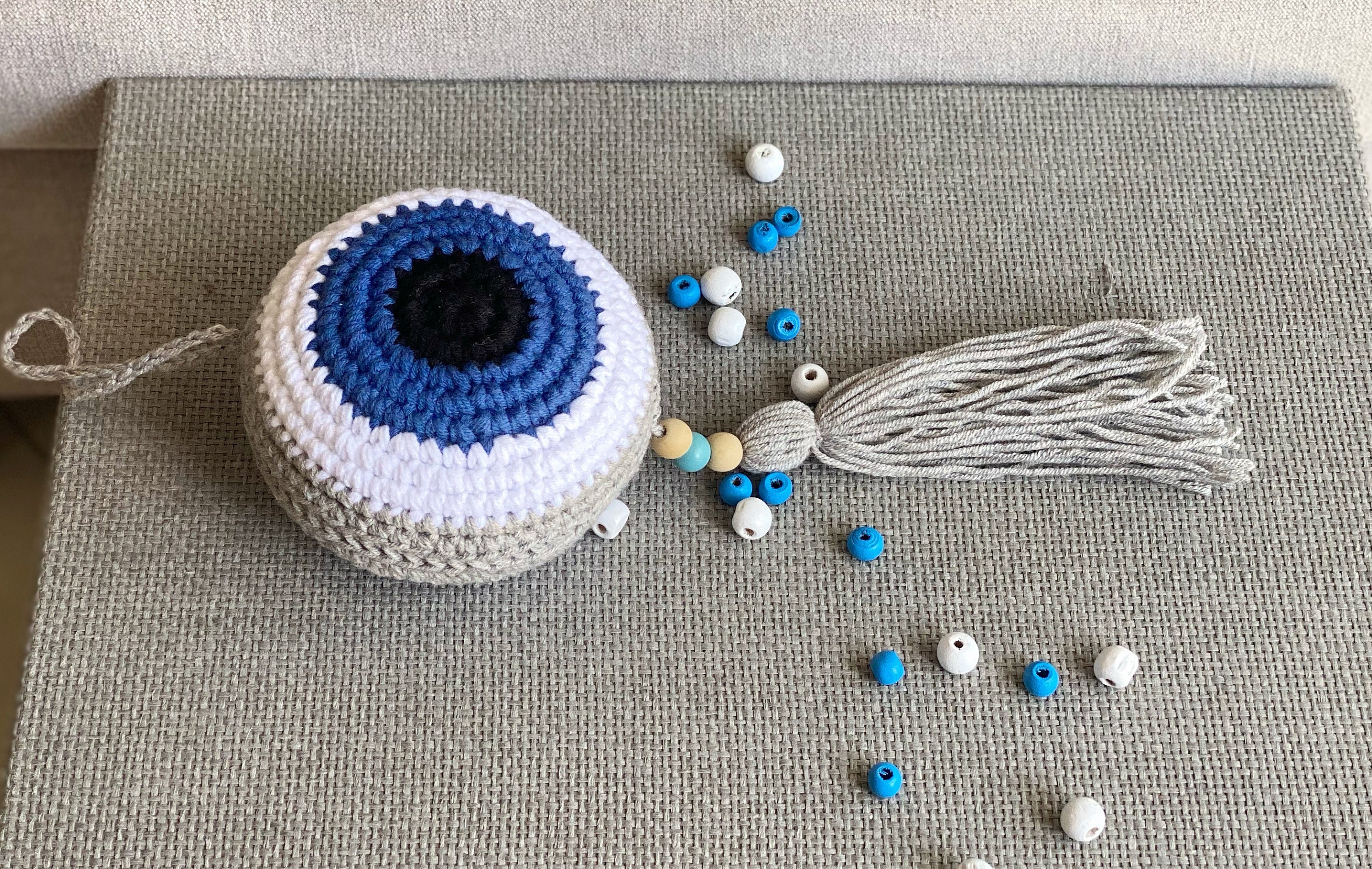 Evil Eye Crochet Pattern, Evil Eye Charm Pattern, Easy Crochet Pattern, Pattern for Crochet Evil ...