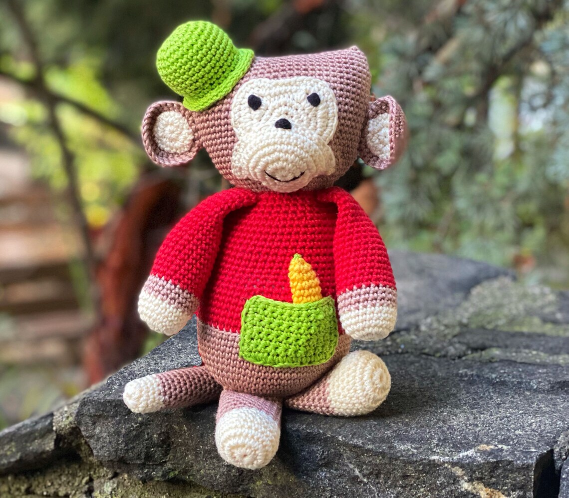 Monkey Plush Crochet Pattern, Monkey Amigurumi, Crochet Monkey With ...