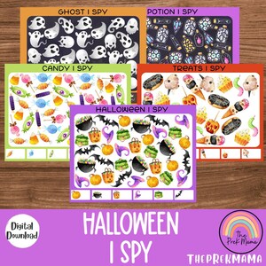 Halloween I Spy, Preschool Game, Halloween Preschool Printable ...
