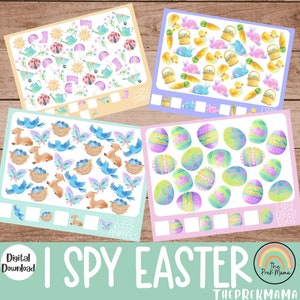 Easter I Spy, Preschool Printable, Preschool Worksheets, Busy Binder ...