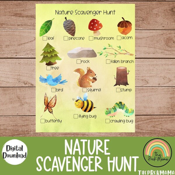 Nature Scavenger Hunt - Etsy