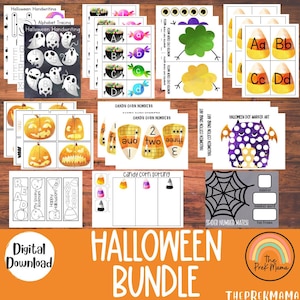Halloween Bundle, Halloween Activities for Kids, Halloween Preschool ...