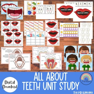 All About Teeth Unit Study, Preschool Curriculum, Preschool Printable ...