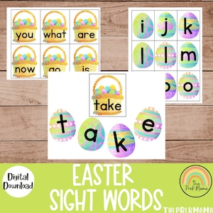 Easter Sight Words, Preschool Worksheets, Preschool Printable, Easter ...