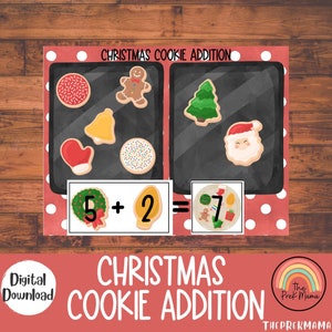Christmas Cookie Addition, Christmas Math, Christmas Preschool ...