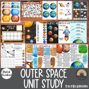 Outer Space Unit Study Homeschool Learning Materials - Etsy