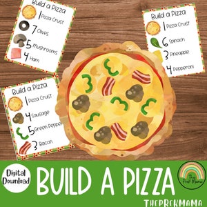 Build A Pizza Pretend Play Preschool Printable Busy Book - Etsy