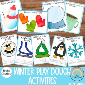 Winter Play Dough Activities, Winter Preschool Printable, Homeschool ...