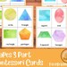 Shape Flash Cards 3 Part Montessori Cards Preschool | Etsy