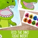 Feed the Dino Flisat Insert, Flisat Table, Flisat Insert Printable ...