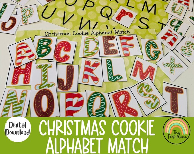 Christmas Tree Alphabet Sorting Game: Preschool Letter Match - Etsy Canada