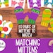 Mitten Match, Winter Preschool Printable, Toddler Activity, Matching ...