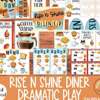 Kids Pretend Dramatic Play Restaurant Cafe Menu Set - Etsy