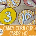 Candy Corn Clip Cards, Preschool Printable, Preschool Math, Preschool ...