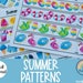 Summer Patterns, Preschool Worksheet, Preschool Printable, Montessori ...