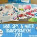 Land, Water & Sky Transportation Sort, Homeschool Printable, Busy Book ...