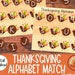 Thanksgiving Alphabet Match Montessori Materials Homeschool - Etsy