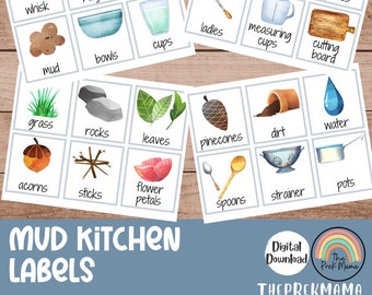 Mud Kitchen Menu Preschool Printable Home School Montessori | Etsy