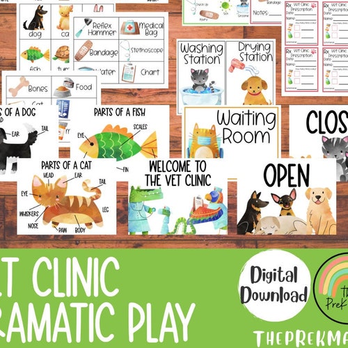 Vet Clinic Dramatic Play Pretend Play Classroom Dramatic - Etsy