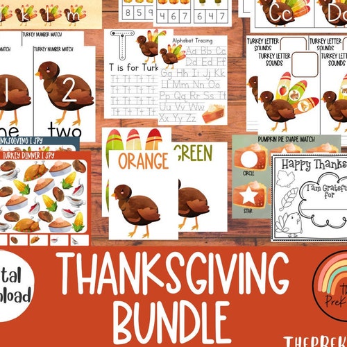 Thanksgiving Bundle Homeschool Curriculum Preschool - Etsy