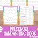 Preschool Handwriting Book Preschool Printable Homeschool - Etsy