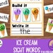 Ice Cream Sight Words, Preschool Worksheet, Preschool Printable ...