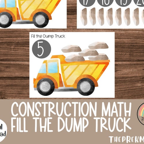 Construction Counting Activity Preschool Worksheet Preschool - Etsy