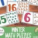 Winter Math Puzzles, Preschool Game, Winter Preschool Printable ...