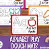Letters and Sounds Play Dough Mats - Uppercase and Lowercase Alphabet ...