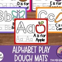 Letters and Sounds Play Dough Mats - Uppercase and Lowercase Alphabet ...