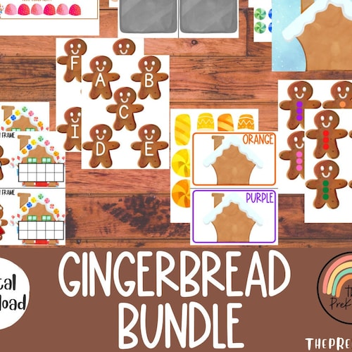 Gingerbread Bundle Christmas Preschool Printable Homeschool - Etsy