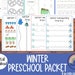 Winter Preschool Packet, Winter Preschool Printable, Homeschool ...