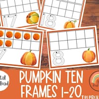 Fall Pumpkin Count and Clip Cards: Preschool Math (PDF Download) - Etsy
