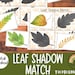 Leaf Shadow Match, Fall Activity for Kids, Preschool Printable ...