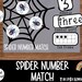 Halloween Spider Number Match, Halloween Preschool Printable ...