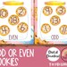Odd or Even Sorting Cookies Preschool Math Worksheets - Etsy