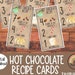 Hot Chocolate Recipe Cards Montessori Materials Sensory Bin - Etsy