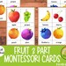 Montessori 3 Part Fruit Cards, Preschool Printable, Flashcards ...