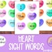 Heart Sight Words, Valentine's Day Printable, Preschool Printable ...