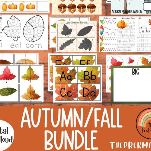 Autumn Fall Bundle Homeschool Curriculum Preschool - Etsy