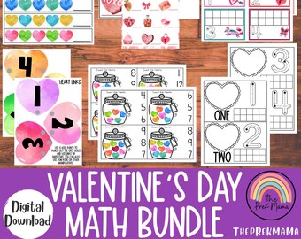 Valentine's Day Bundle, Preschool Printable, Valentine's Day Pintables ...