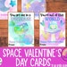 Space Valentine's Day Cards, Printable Valentine's Day Cards, Valentine ...