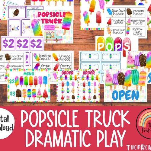 Popsicle Truck Dramatic Play Pretend Play Classroom Dramatic - Etsy