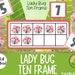 Lady Bug Ten Frame, Numbers 1-10 Count and Match, Montessori Printable ...