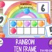 Rainbow Ten Frame, Numbers 1-10 Count and Match, Montessori Printable ...