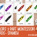 Montessori 3 Part Color Cards, Preschool Printable, Flashcards ...