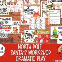 Christmas Candy Cane Shop Tree Farm Dramatic Play Printable Download ...