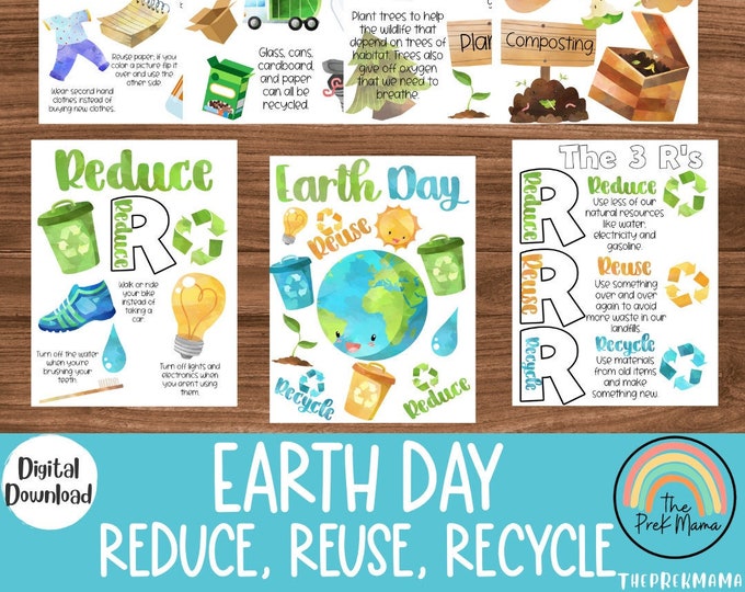 Recycling Game, Earth Day Printable, Recycling Printable, Kindergarten ...
