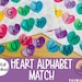 Heart Alphabet Match, Valentine's Day Preschool Printable, Valentine's ...